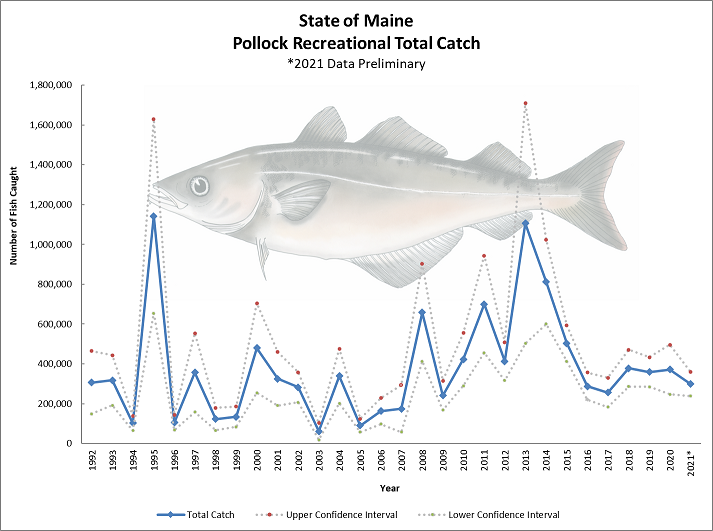 Recreational Landings of Pollock | Department of Marine Resources